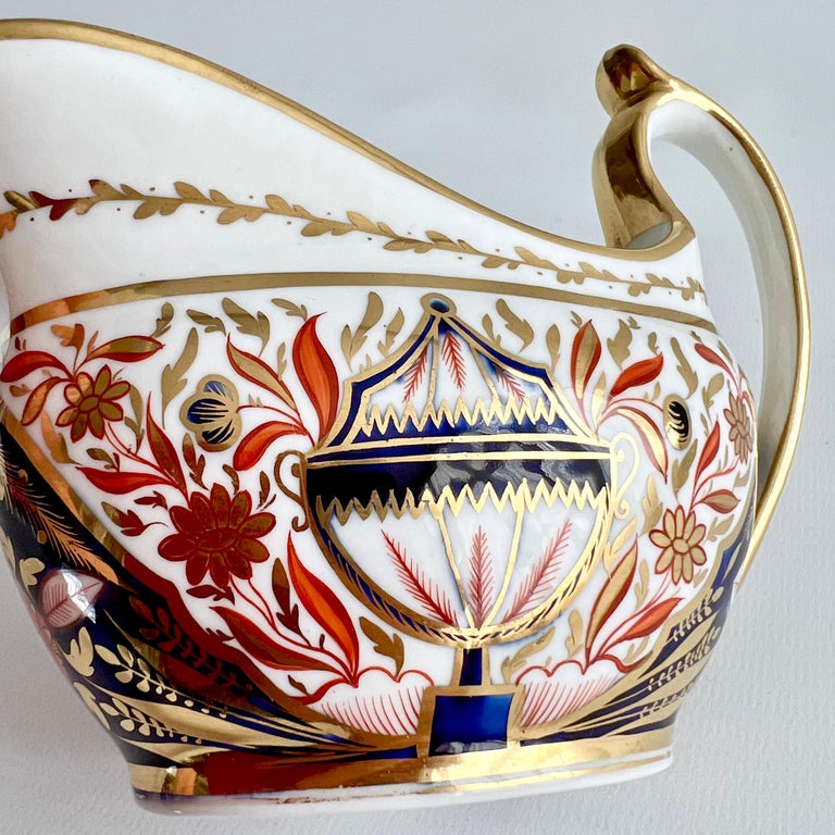 Minton Porcelain Creamer Milk Jug, Neoclassical Imari, Regency, ca 1810 ...