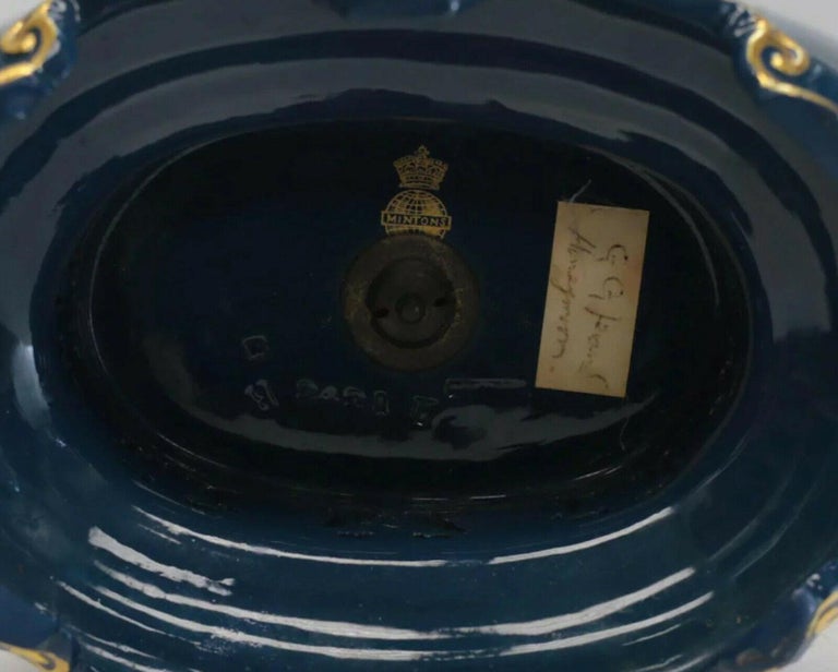 Minton Porcelain Pate-Sur-Pate Lidded Bottle Flask Vase Lawrence Birks ...