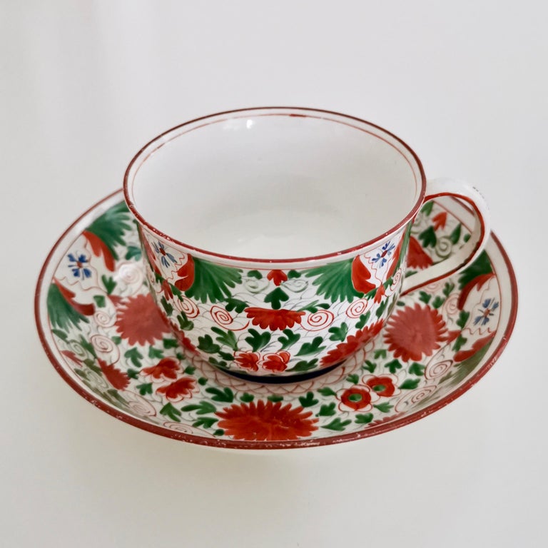 Minton Pottery Teacup, Crazy Cow Pattern, Georgian Era, circa 1805 at ...
