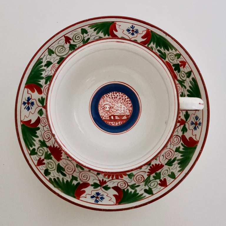 Minton Pottery Teacup, Crazy Cow Pattern, Georgian Era, circa 1805 at ...
