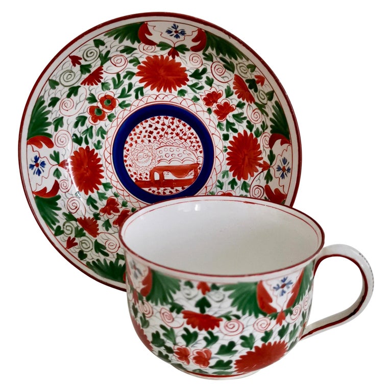 Minton Pottery Teacup, Crazy Cow Pattern, Georgian Era, circa 1805 at ...