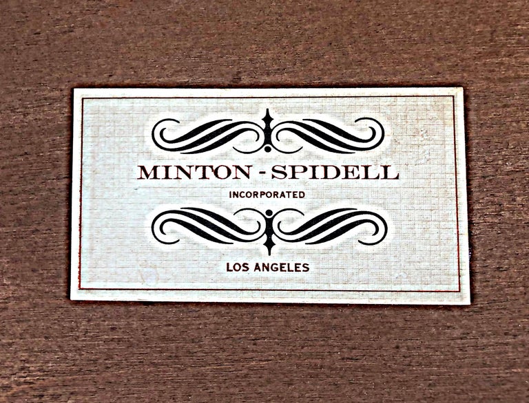 Minton Spidell Los Angeles Carved Trunk on Stand For Sale at 1stDibs