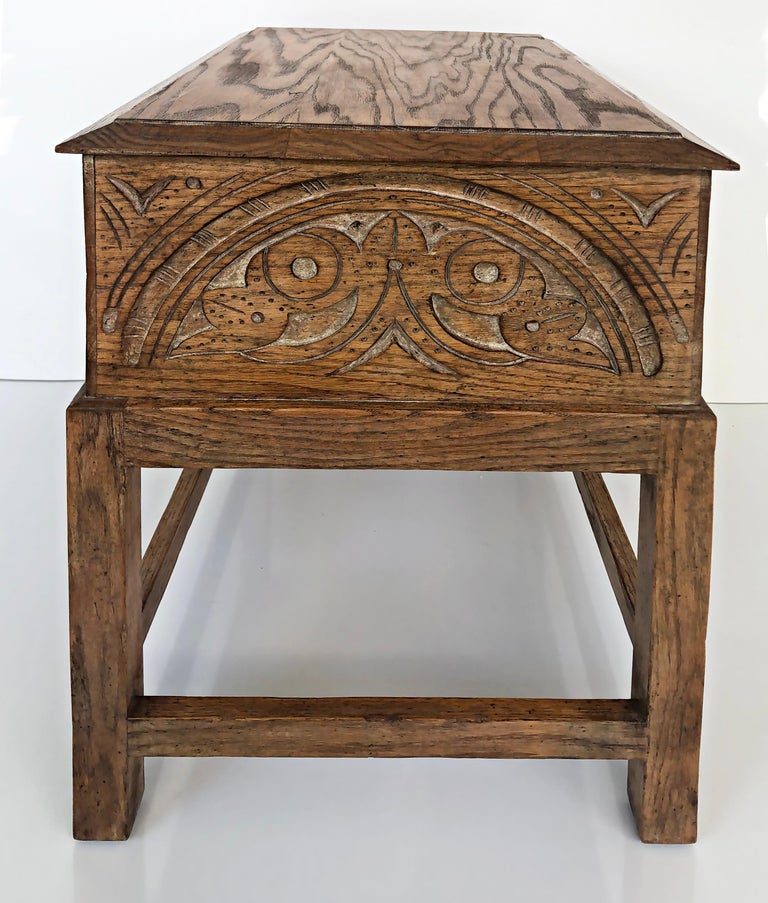 Minton Spidell Los Angeles Carved Trunk on Stand For Sale at 1stDibs