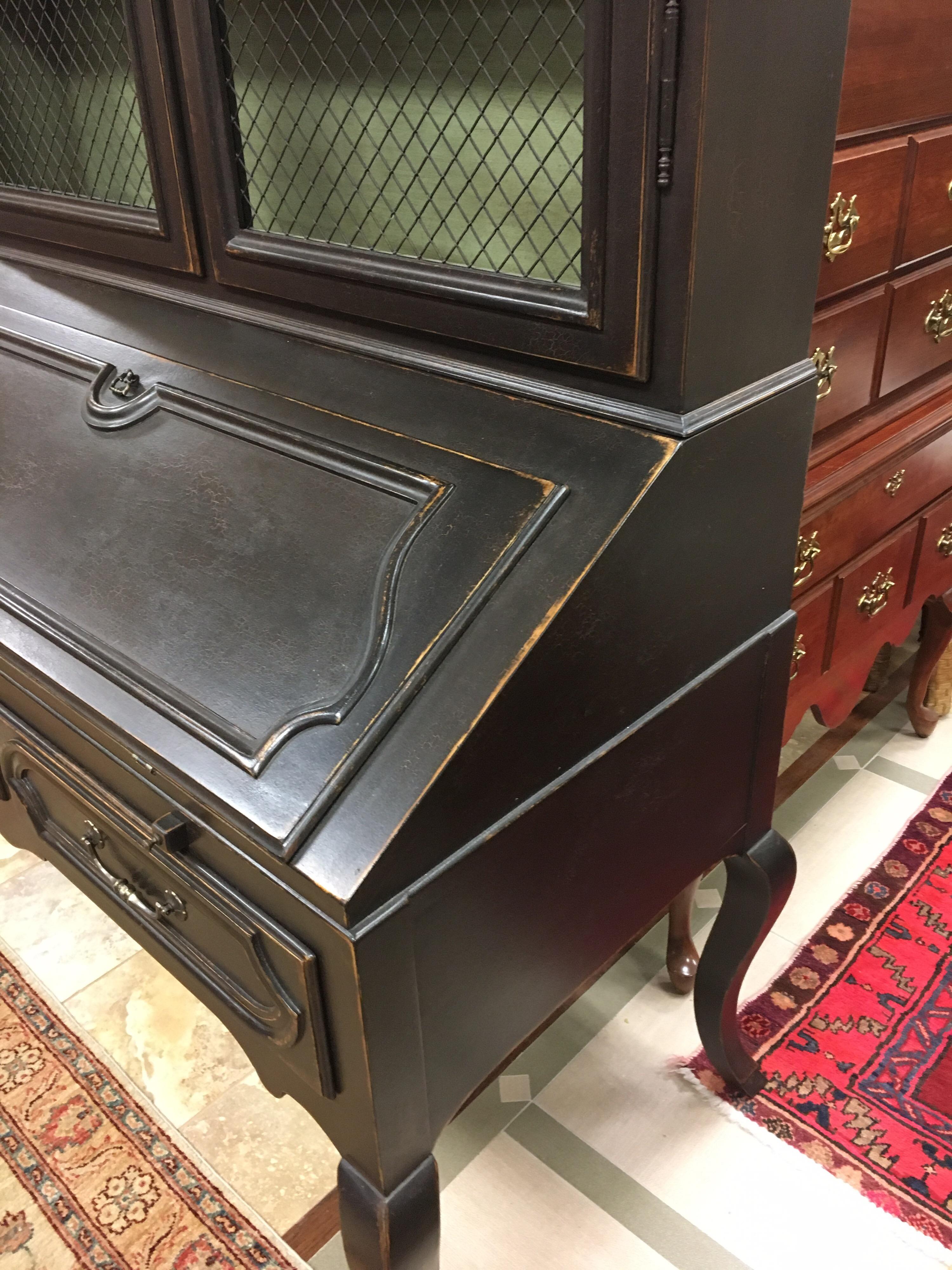 Minton Spidell Louis XV Secretary Desk Cabinet Credenza at 1stDibs