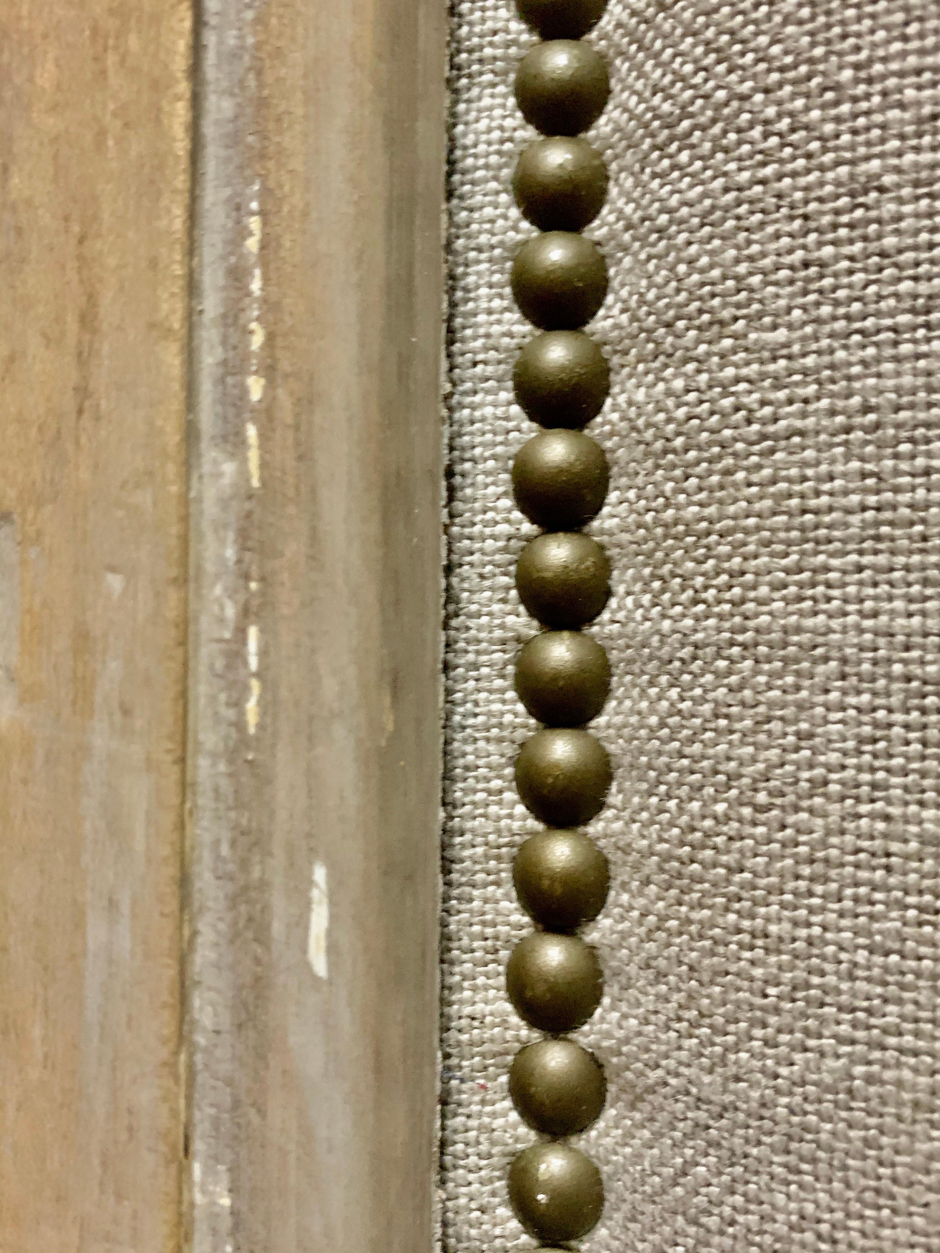 Minton-Spidell Painted Bench with Belgium Linen Upholstery at 1stDibs ...