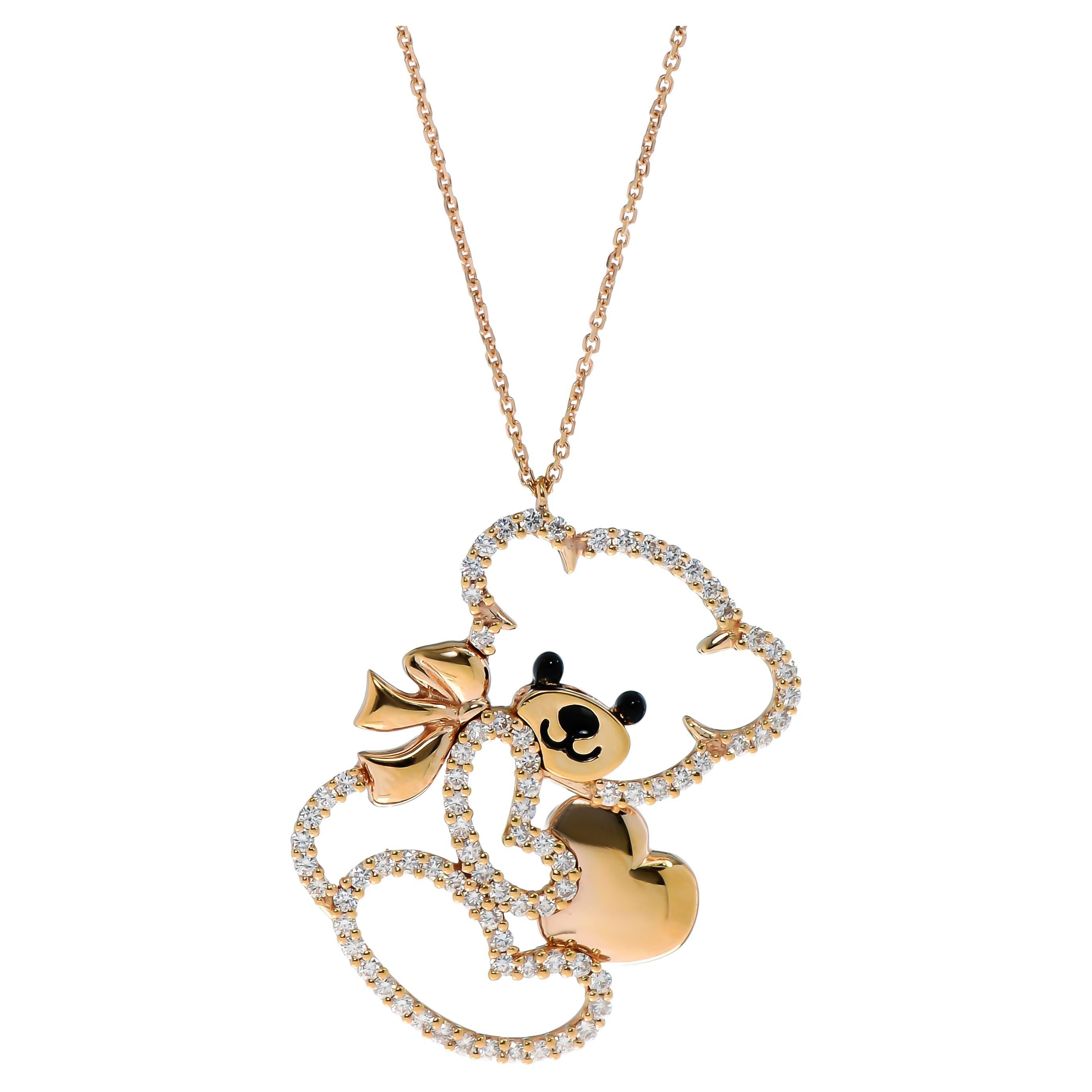 Minu by Giovanni Ferraris 18k White Gold Diamond Pendant Necklace For ...