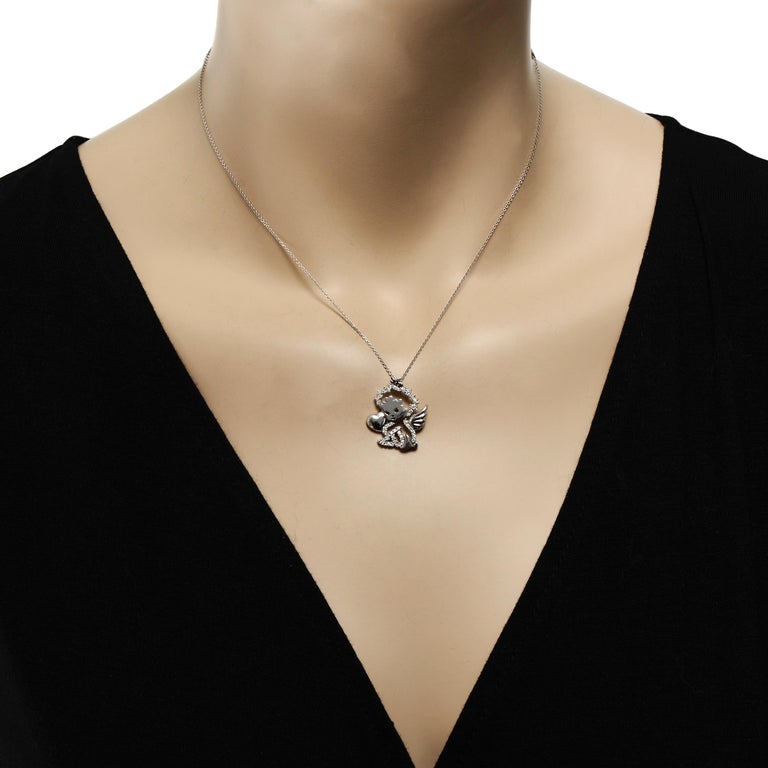Minu by Giovanni Ferraris 18k White Gold Diamond Pendant Necklace For ...