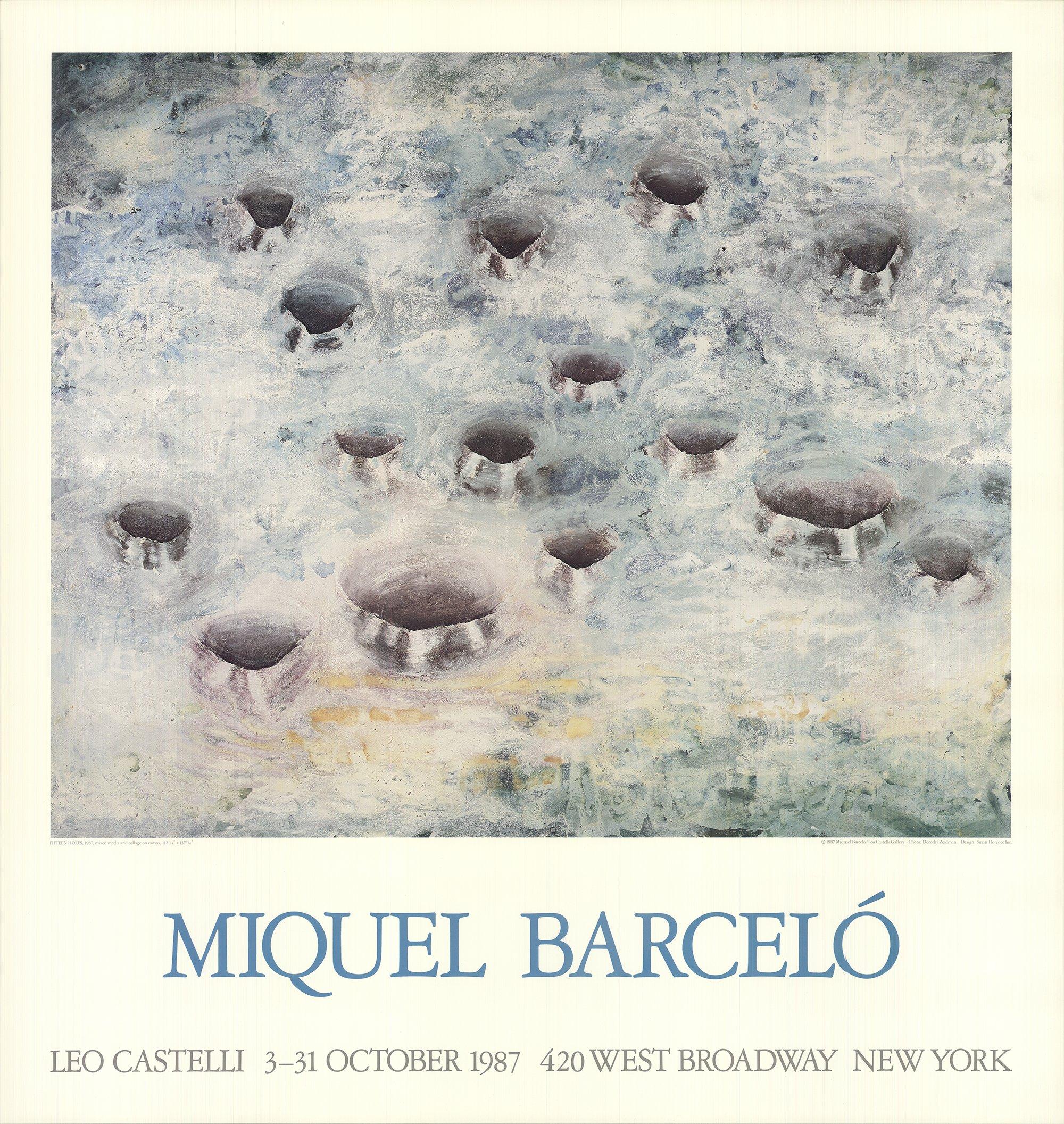 1987 After Miquel Barcelo 'Fifteen Holes' Contemporary Offset ...