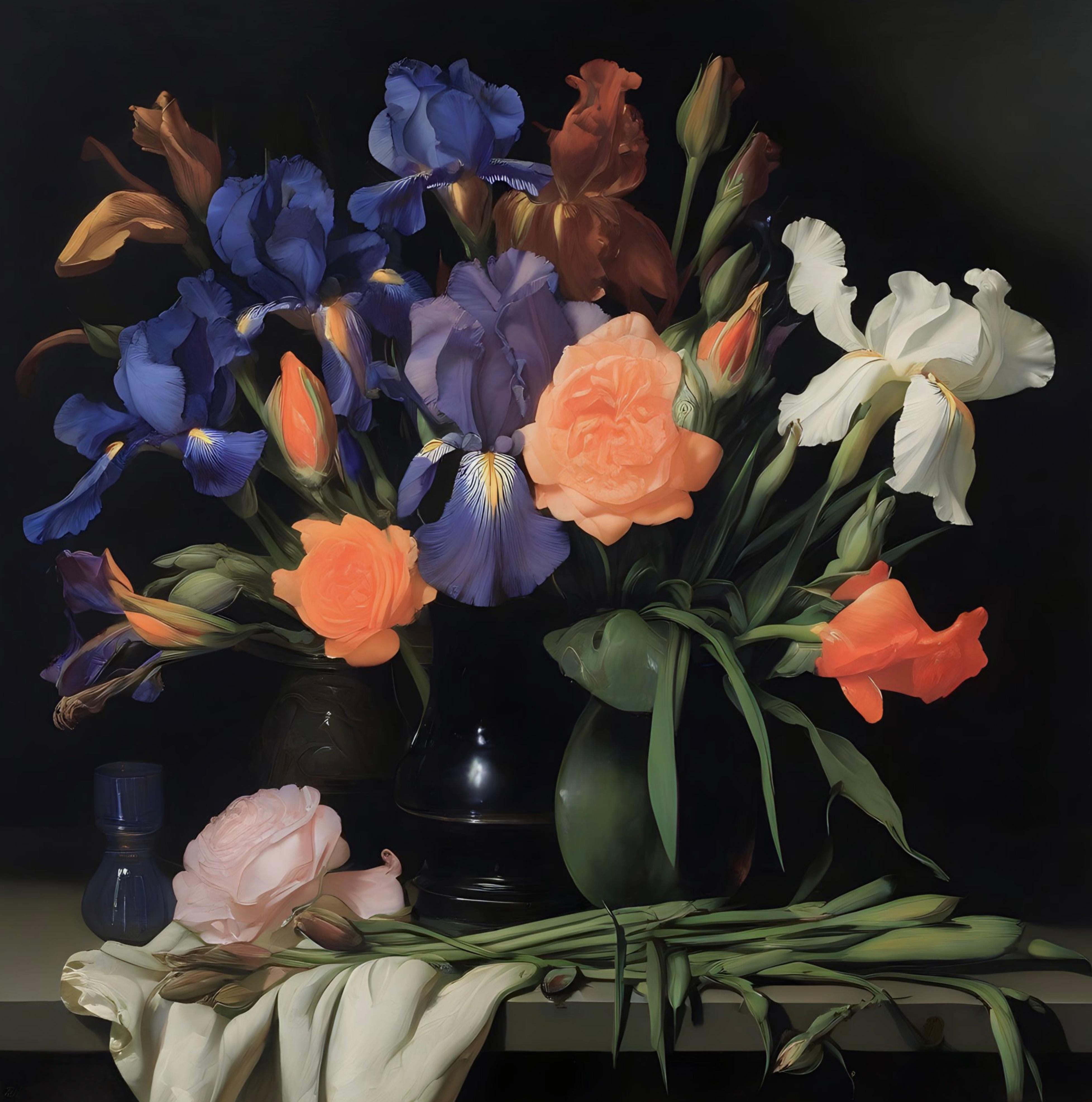 Mira Stern - Still life , 70х70cm, print on canvas For Sale at 1stDibs