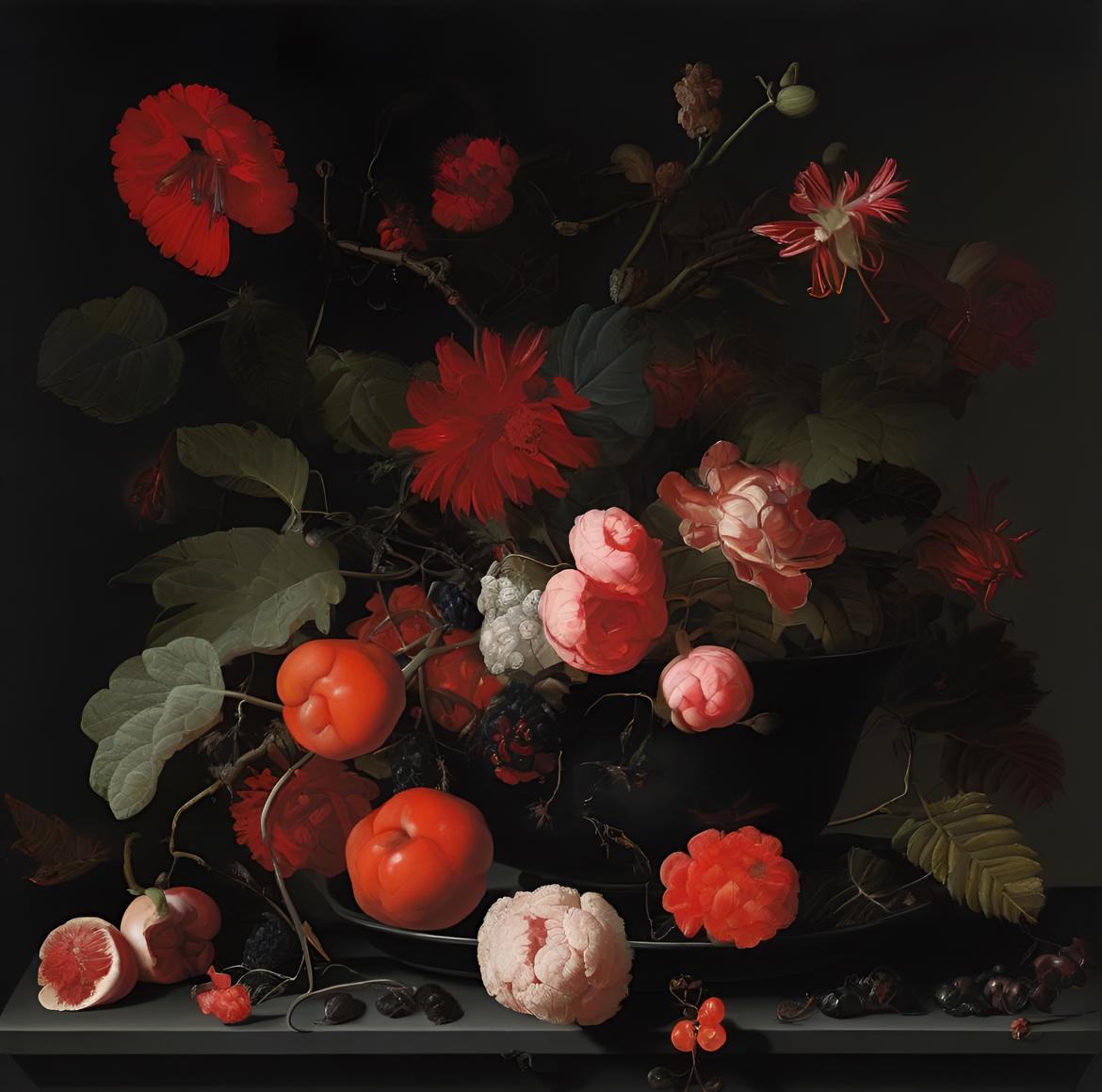 Mira Stern - Still life , 70х70cm, print on canvas For Sale at 1stDibs