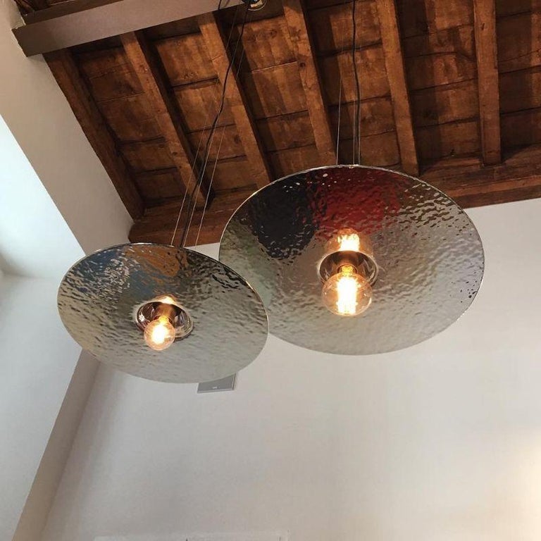 Mirage Pendant Light, Silver and Small by RADAR For Sale at 1stDibs