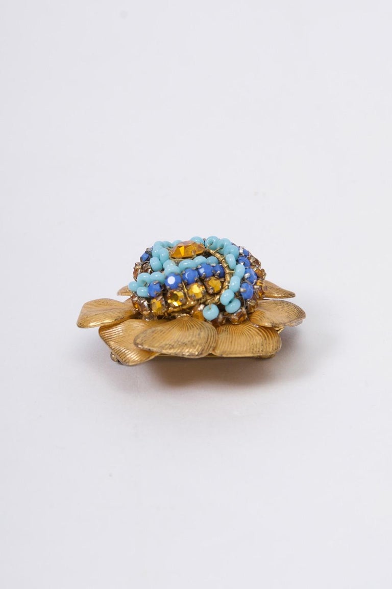 Miriam Haskell Brooch and Earrings at 1stDibs