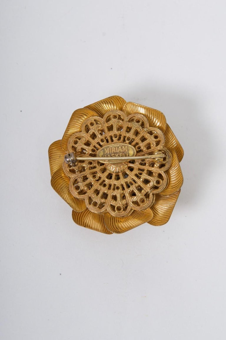 Miriam Haskell Brooch and Earrings at 1stDibs