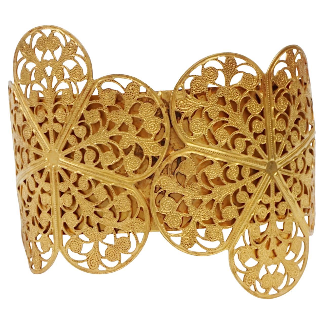 Miriam Haskell Elaborate Pearl Hinged Cuff Bracelet For Sale at 1stDibs