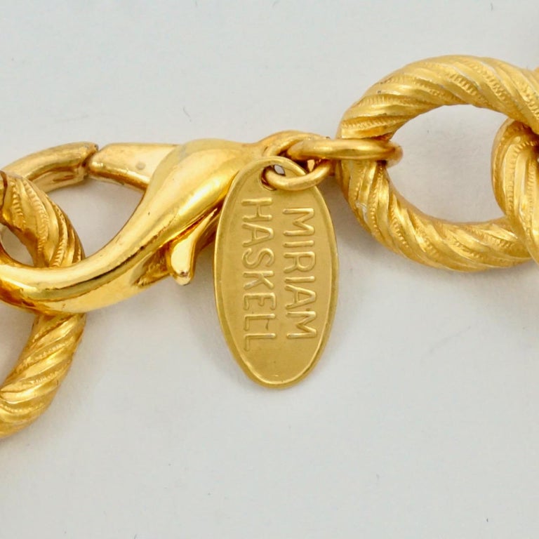 Miriam Haskell Russian Gold Plated Pearl Turquoise Glass Coin Charm ...