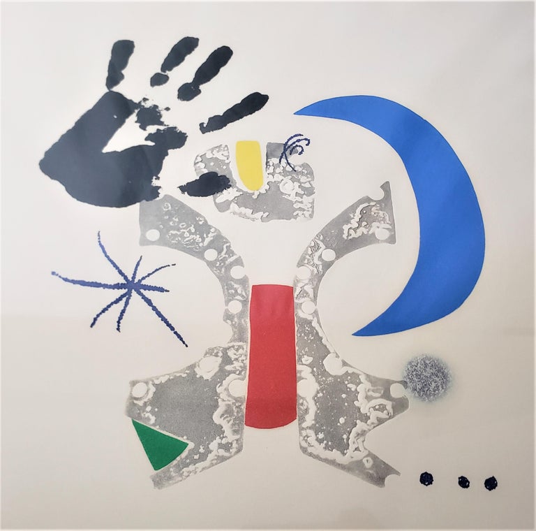 Miro Signed "Bonjour Max Ernst" Unframed Lithograph For Sale at 1stDibs