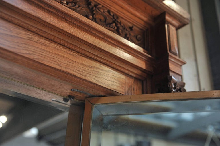 Miroir Brot French Triptyque Floor Mirror Solid Oak and Brass Door ...