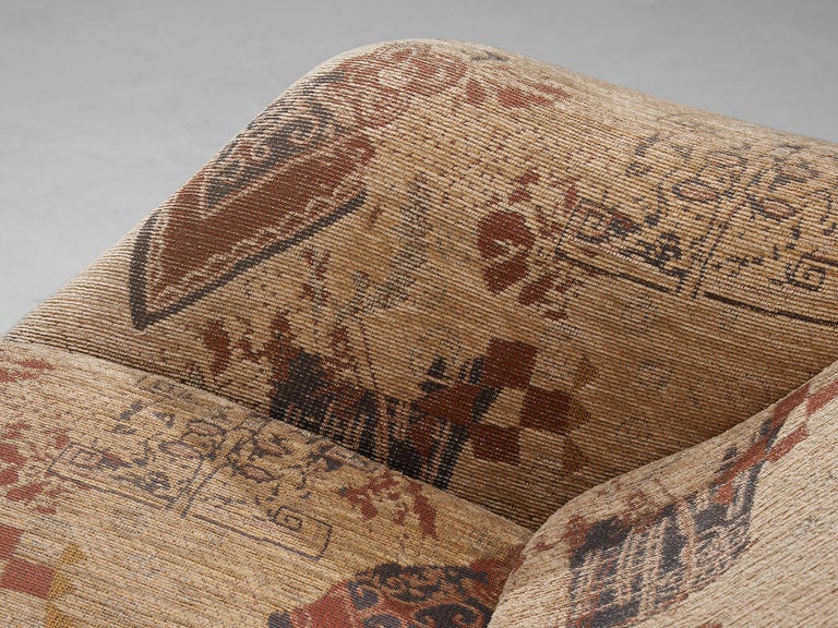 Miroslav Navratil Reupholstered Lounge Chair with Illustrative Motifs ...