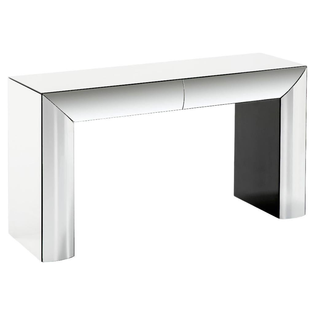 Mirror And Black MDF Console Table by Thai Natura For Sale at 1stDibs