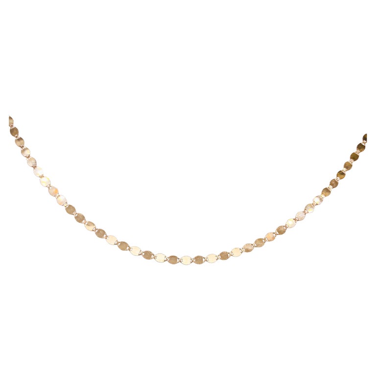 Mirror Ball 14K Gold Necklace Mirror Chain Necklace W Lobster Clasp For ...