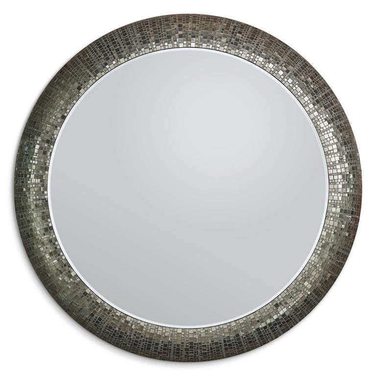 Mirror Bronze or Silver Finish and Decorated with Mosaic, LED ...