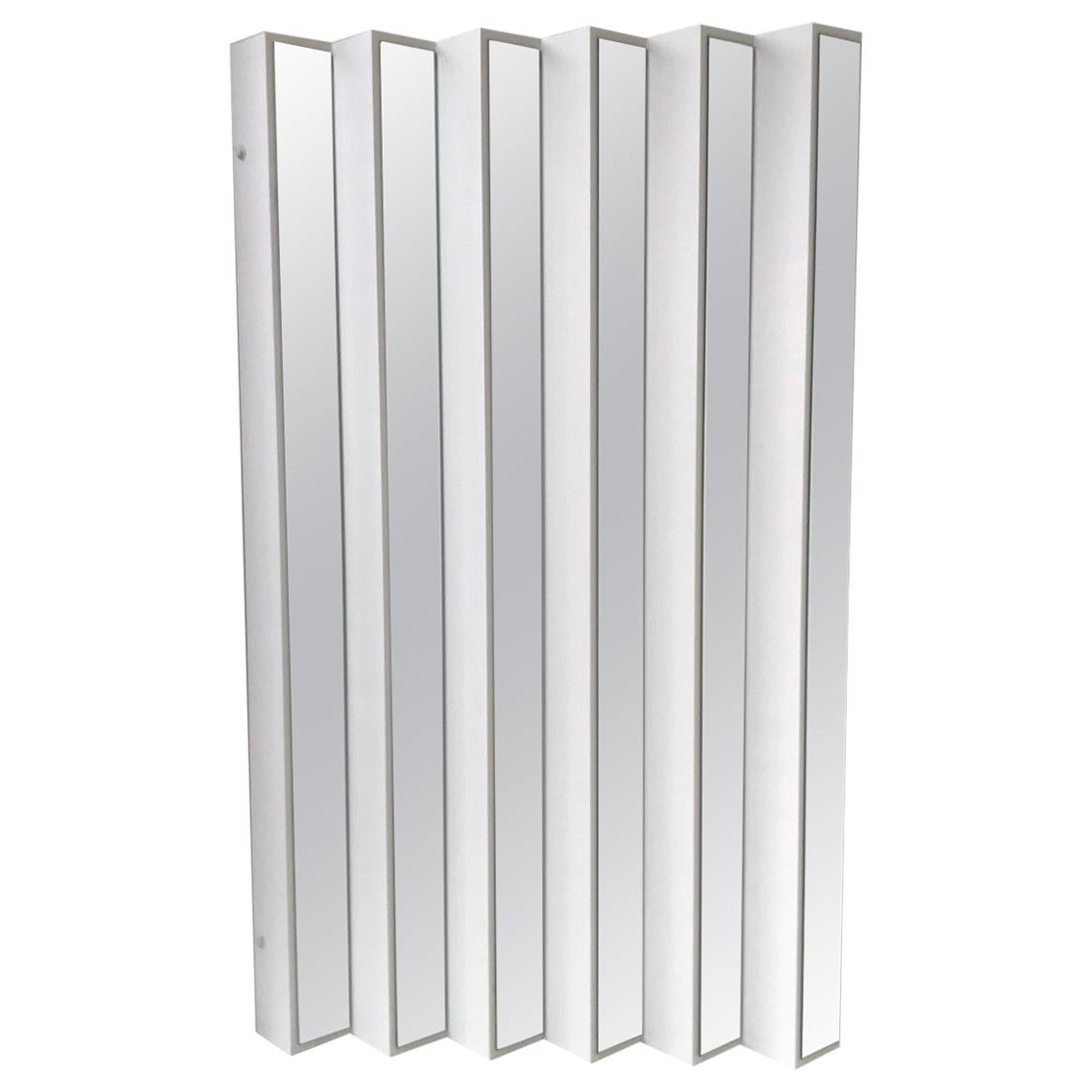 Hollywood Regency Folding Mirrored Screen For Sale at 1stDibs