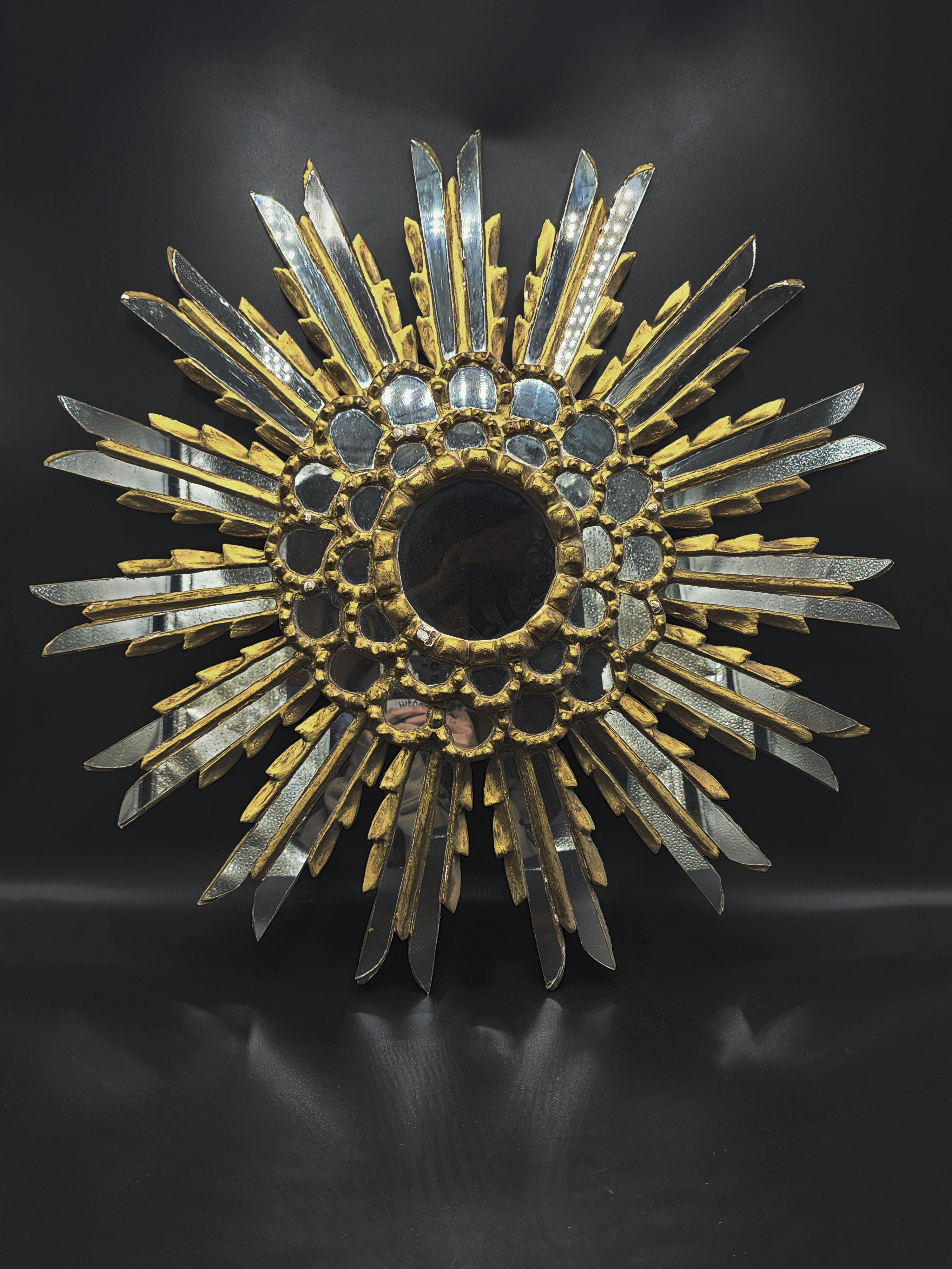 Mirror from Style of the Vautrin Line in gold from the 1950s For Sale ...