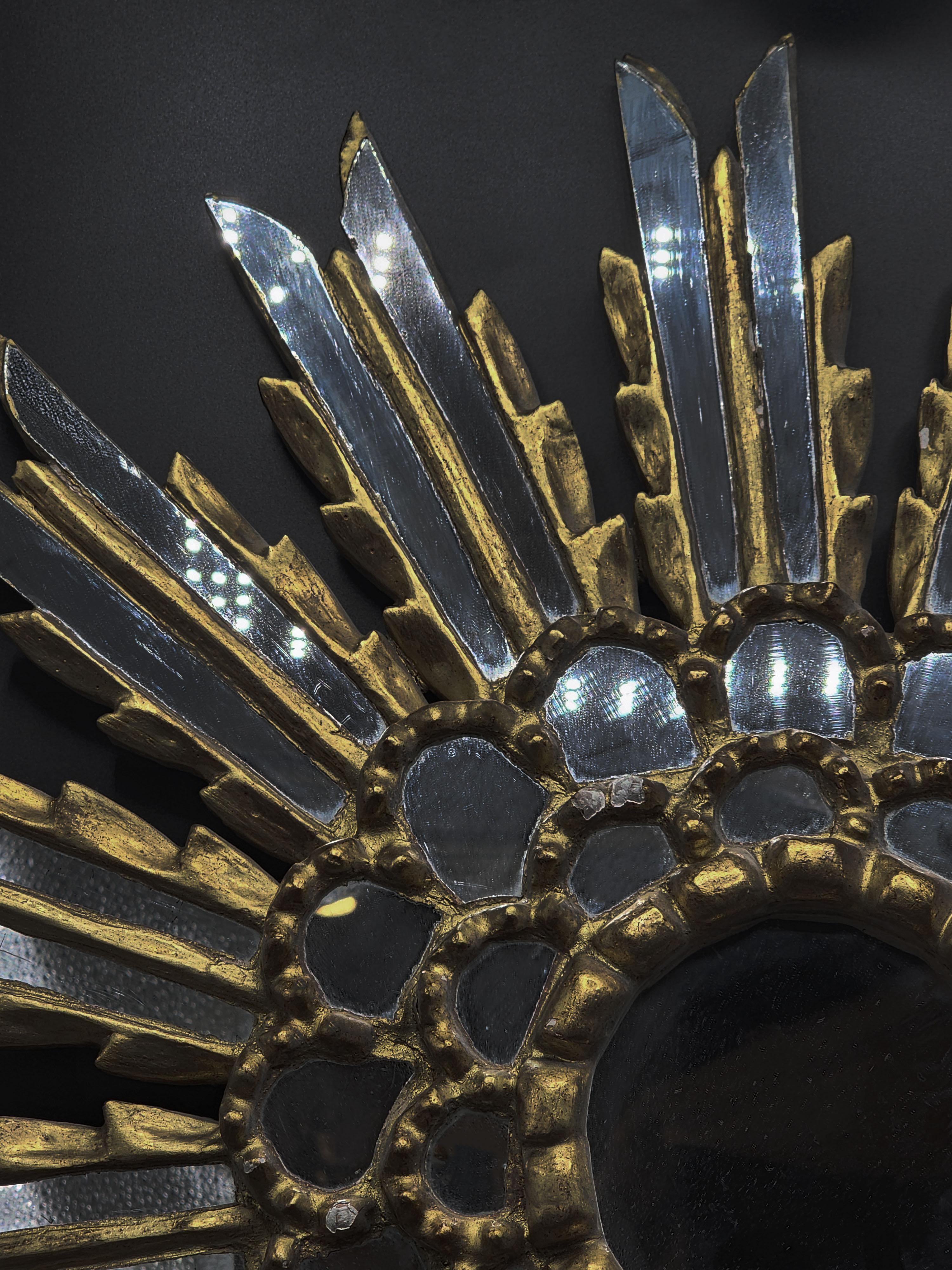 Mirror from Style of the Vautrin Line in gold from the 1950s For Sale ...