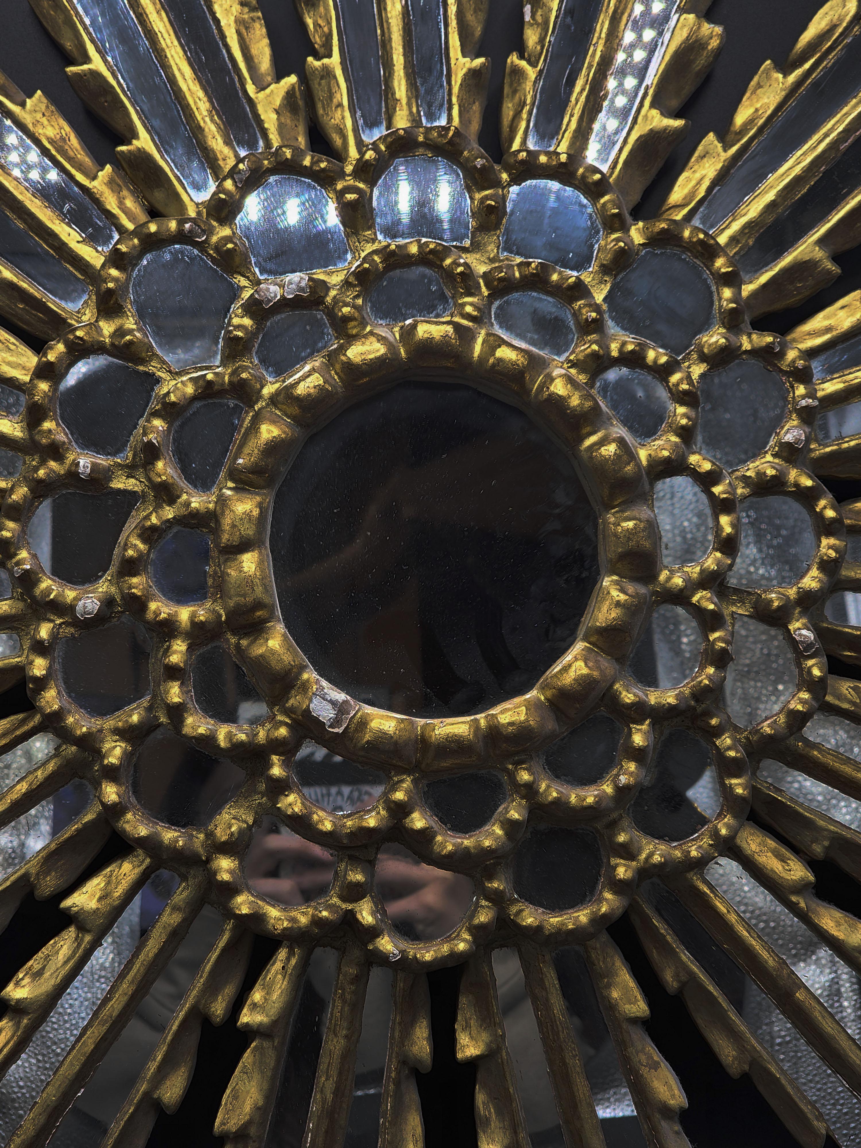 Mirror from Style of the Vautrin Line in gold from the 1950s For Sale ...