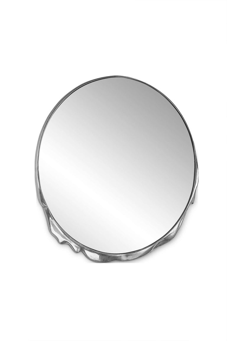 Mirror Liquid Metal For Sale at 1stDibs | round mirror with flat bottom