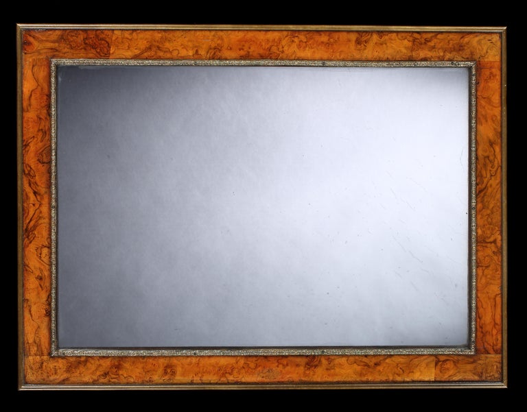 Mirror Mantel Burl Original Plate Gilded For Sale at 1stDibs