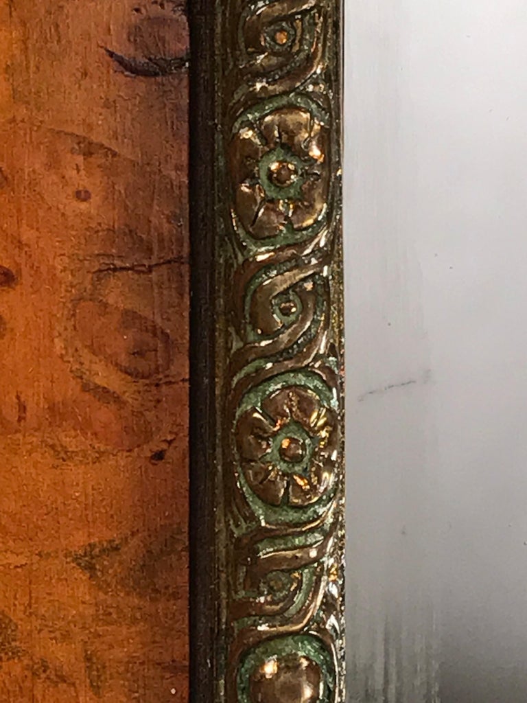 Mirror Mantel Burl Original Plate Gilded For Sale at 1stDibs