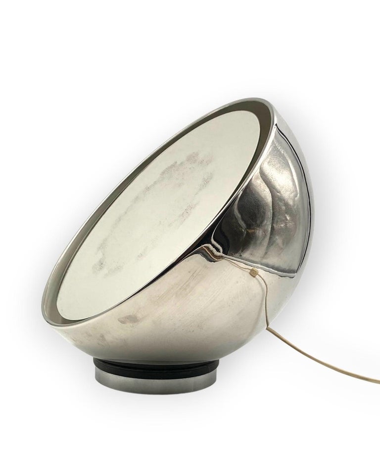 Mirror Spherical Table Lamp, Italy, 1970s For Sale at 1stDibs