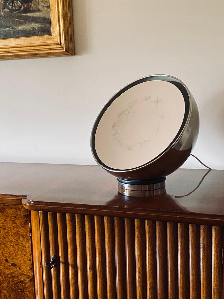 Mirror Spherical Table Lamp, Italy, 1970s For Sale at 1stDibs