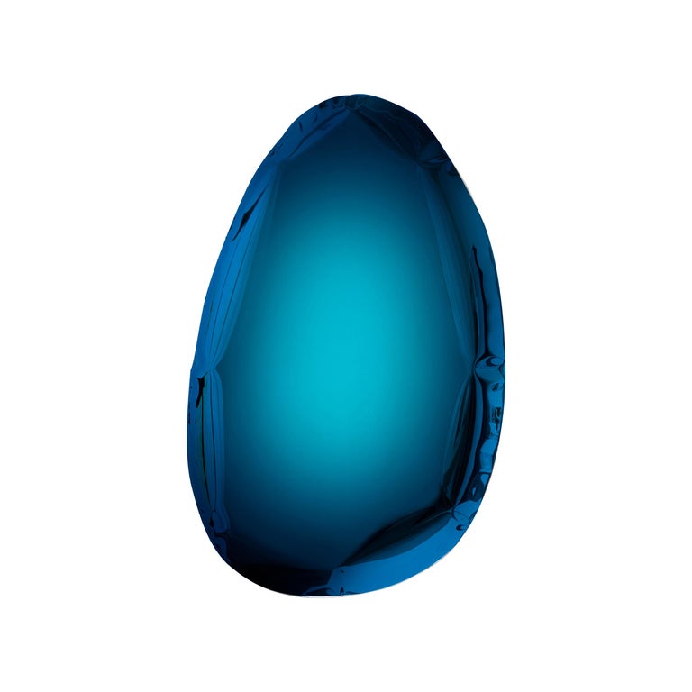 Mirror Tafla O4.5 Deep Space Blue, in Polished Stainless Steel by Zieta ...