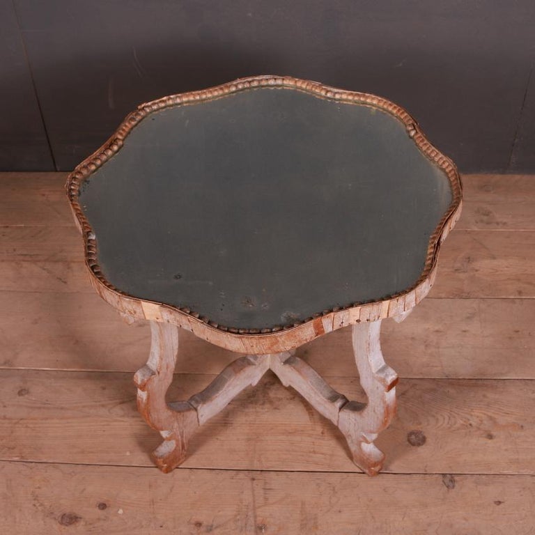 Mirror Topped Lamp Table For Sale at 1stDibs