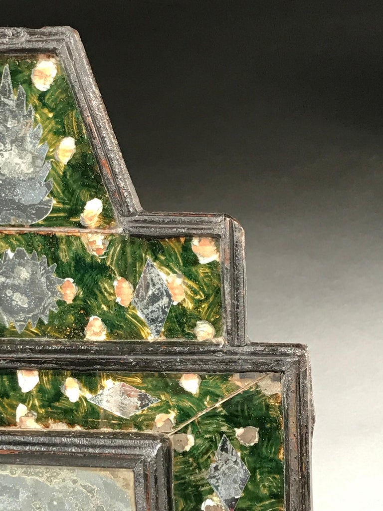 Mirror, Verre Eglomise, Reverse Painting, Gilded, Ebonised, Renaissance ...