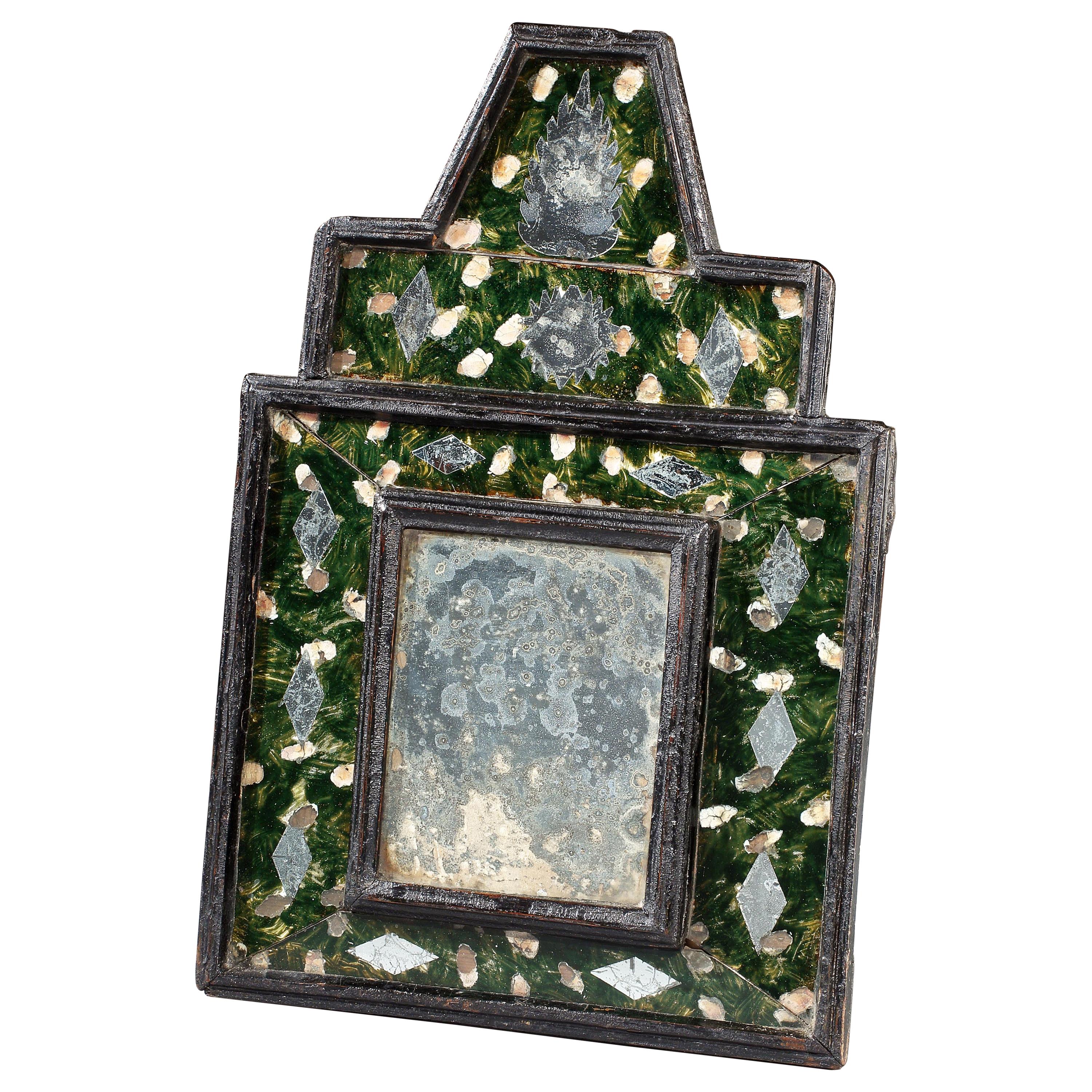 Mirror, Verre Eglomise, Reverse Painting, Gilded, Ebonised, Renaissance ...