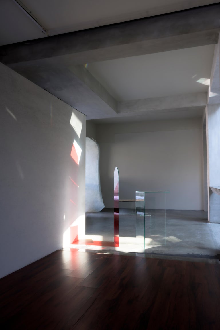 Mirrored Glass Contemporary Elaps Table by Jan Farn Chi For Sale at 1stDibs