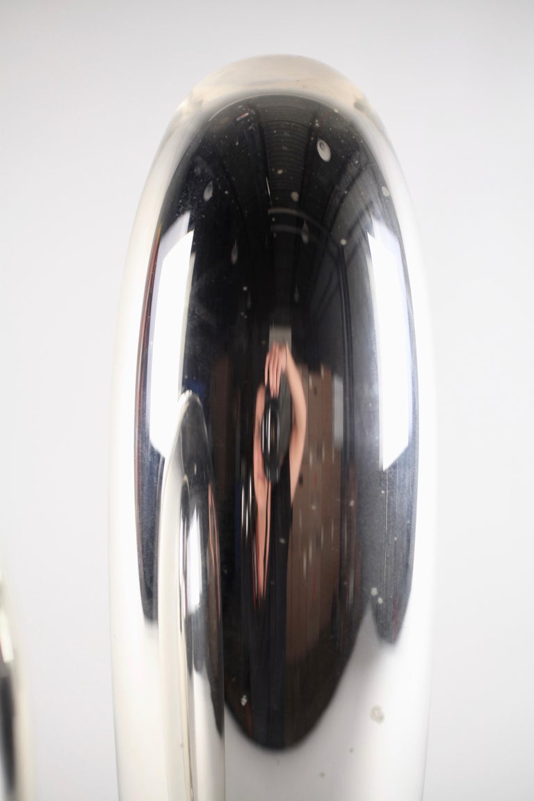 Mirrored Hand Blown Glass Bomb Sculpture Duo #2 by Elizabeth Lyons For ...
