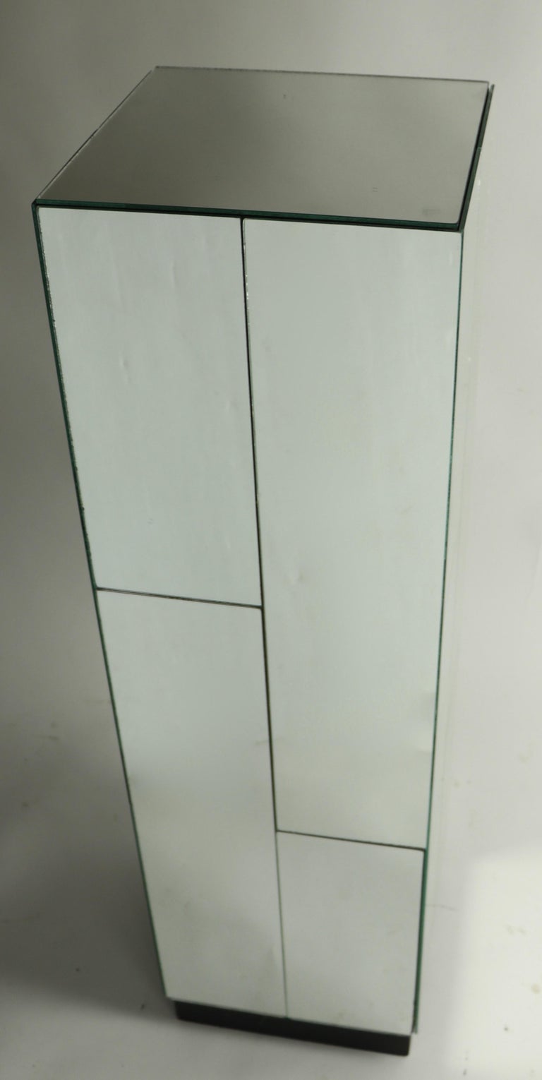 Mirrored Pedestal on Plinth Base at 1stDibs | mirrored plinth, mirror ...