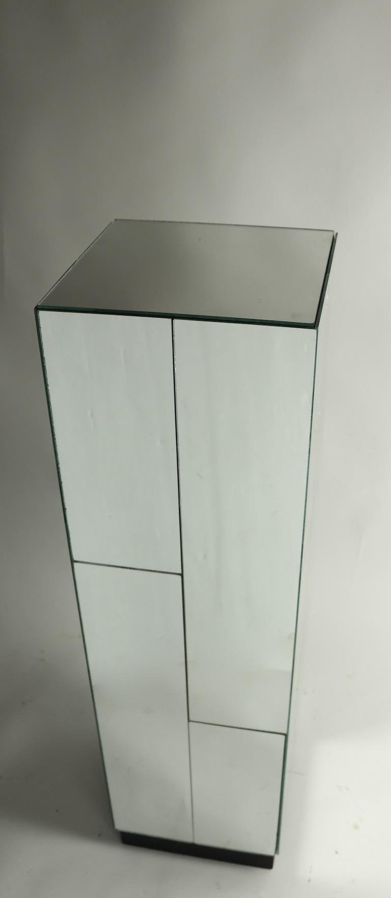 Mirrored Pedestal on Plinth Base at 1stDibs | mirrored plinth, mirror ...