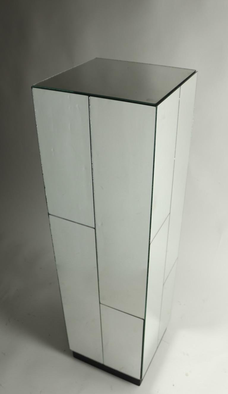 Mirrored Pedestal on Plinth Base at 1stDibs | mirrored plinth, mirror ...