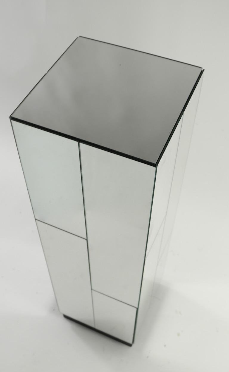 Mirrored Pedestal on Plinth Base at 1stDibs | mirrored plinth, mirror ...