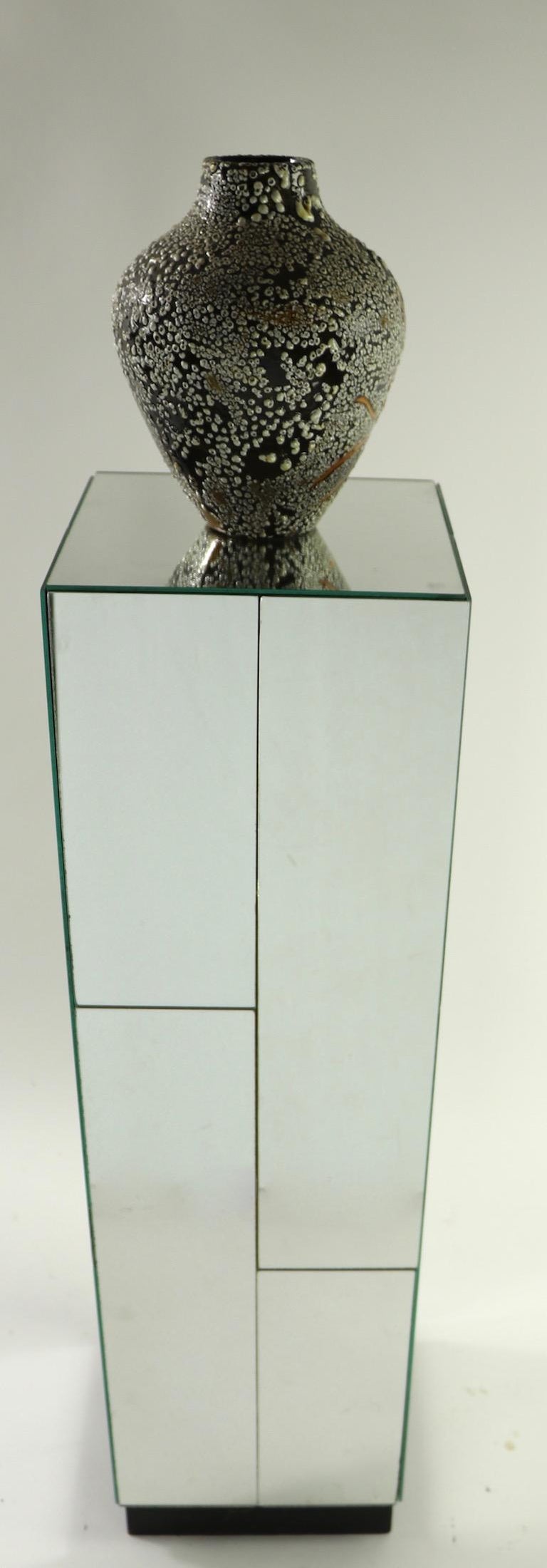 Mirrored Pedestal on Plinth Base at 1stDibs | mirrored plinth, mirror ...