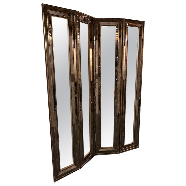 Mirrored Screen or Room Divider at 1stDibs