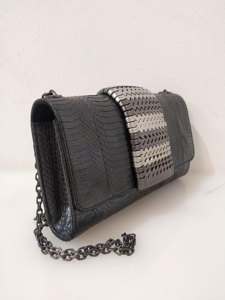 Misela Reptile Printed Leather Bag For Sale at 1stDibs