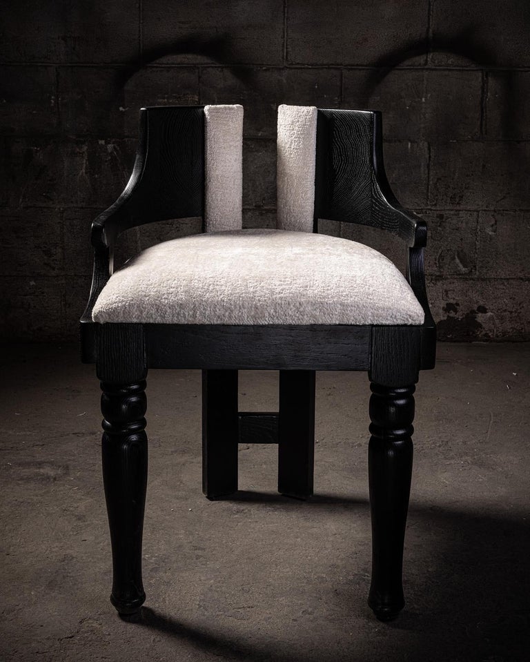 Miss. M Dining Black Oak Chair For Sale at 1stDibs