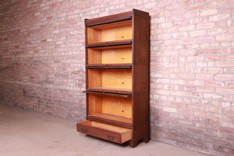 Mission Oak Arts and Crafts Four-Stack Barrister Bookcase by Weis ...
