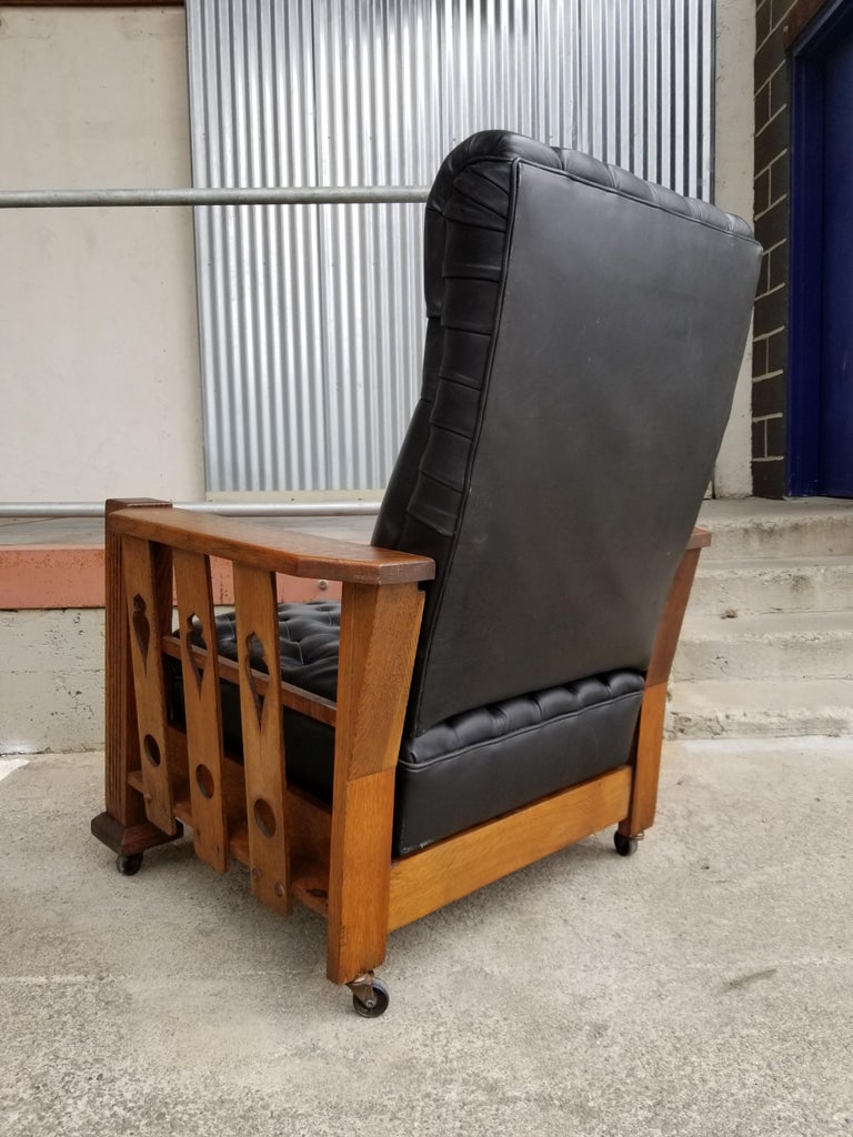 Mission Oak Morris Style Reclining Lounge Chair, circa 1915 at 1stDibs ...